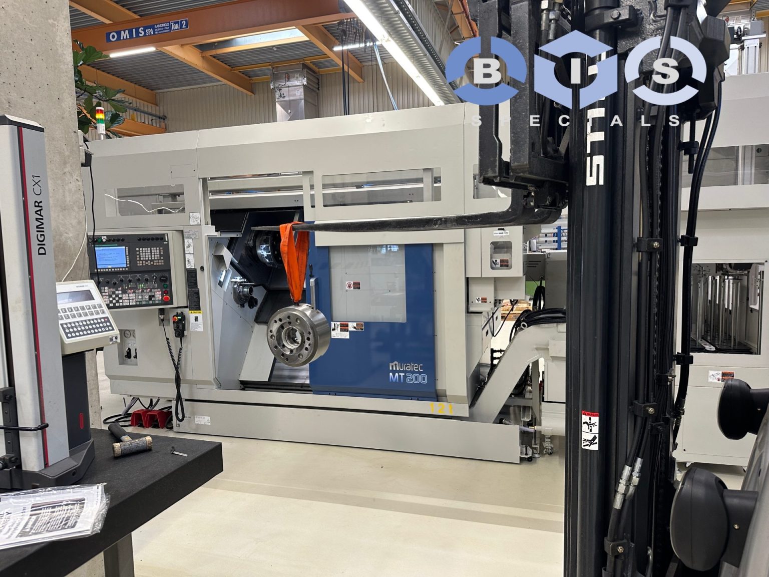 MURATEC MT200 met klauwplaat - SPANNTOP 80 mini en MANDO Adapt doorn ...